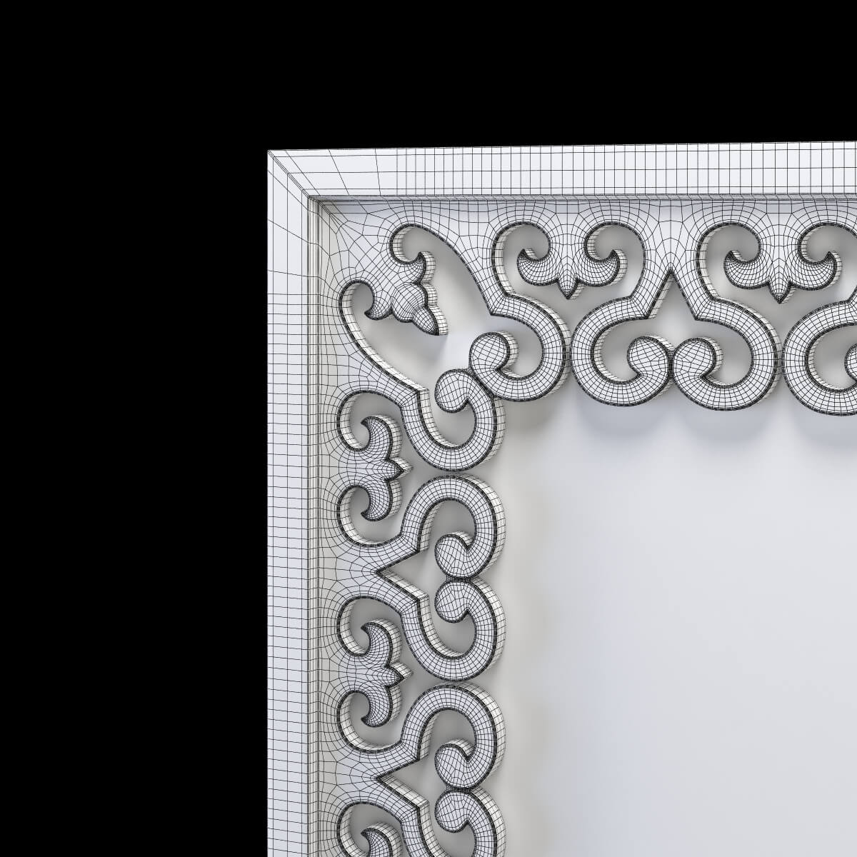 Surya Becklin Rectangular Wall Mirror - 3D Model by sta_84