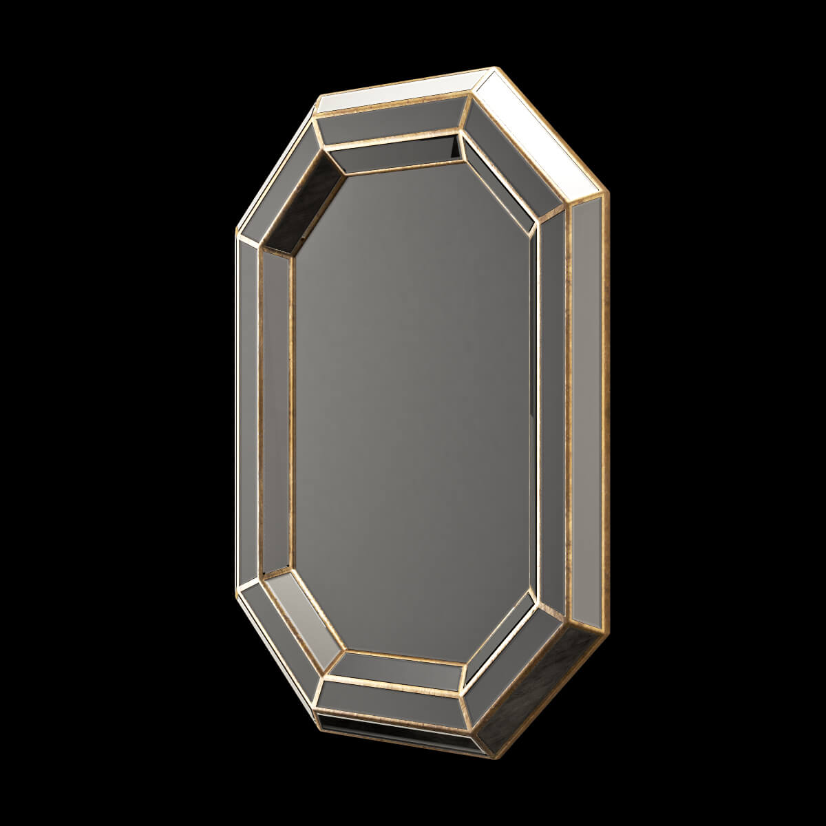 Surya Gordon Champagne Wall Mirror - 3D Model by sta_84