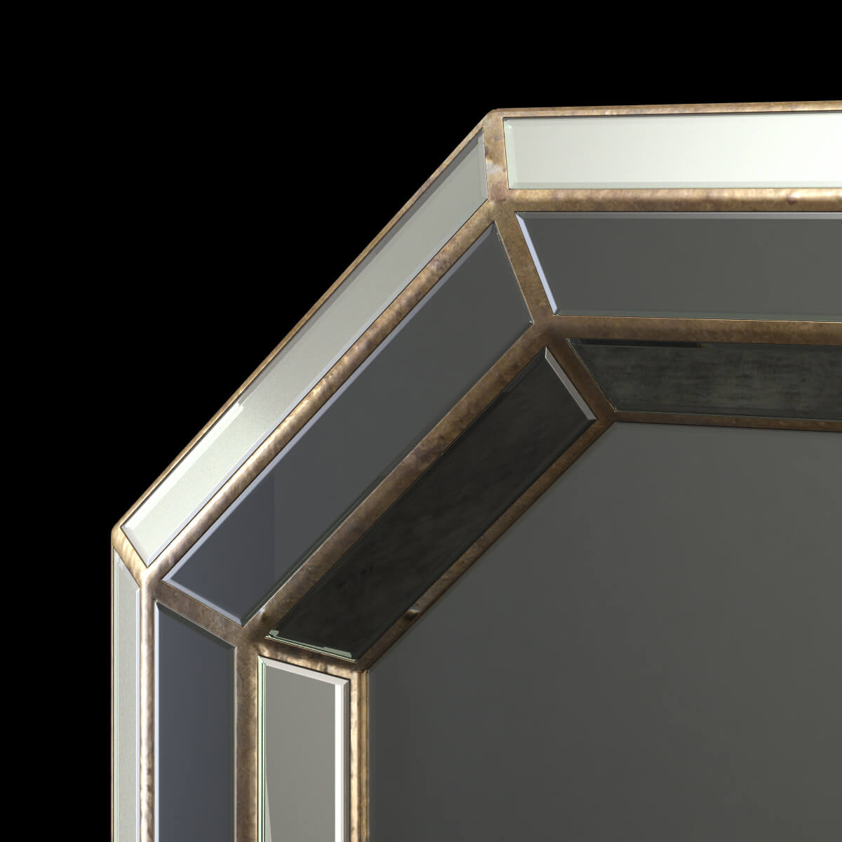 Surya Gordon Champagne Wall Mirror - 3D Model by sta_84