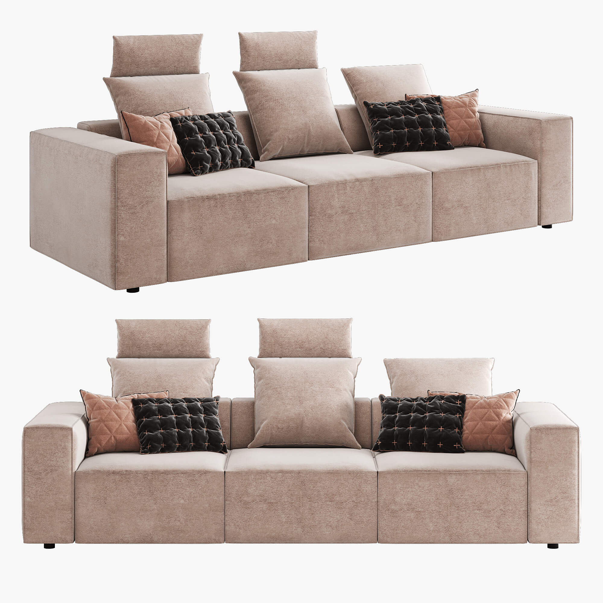 Theca Levane Small Sofa - 3D Model by sta_84