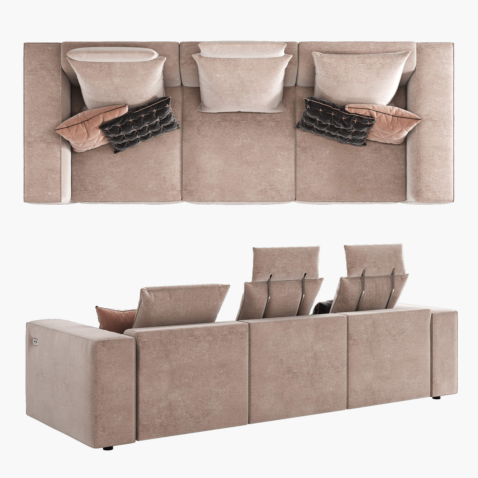 Theca Levane Small Sofa - 3D Model by sta_84