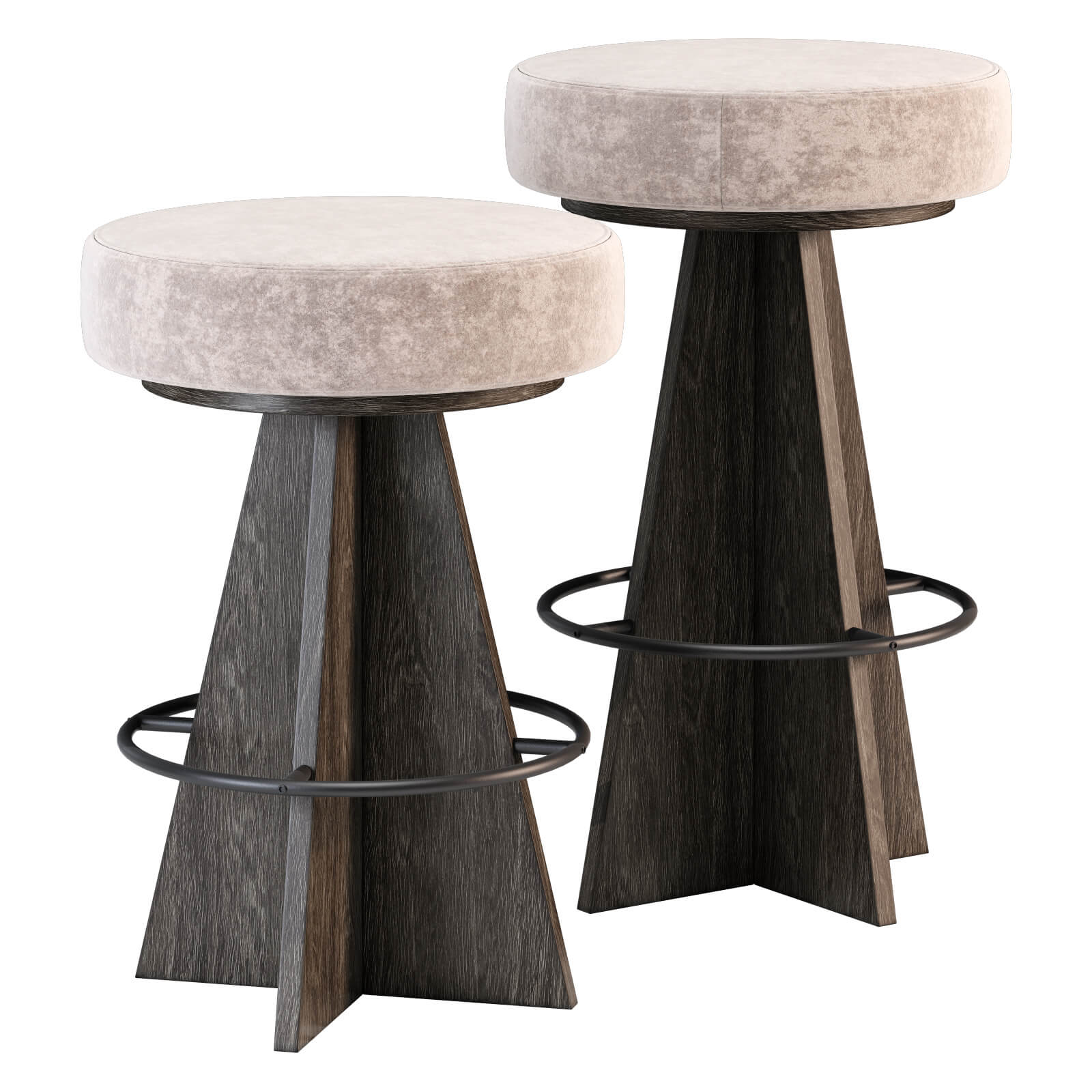 Westelm Eguzki Swivel Bar Counter Stools - 3D Model by sta_84