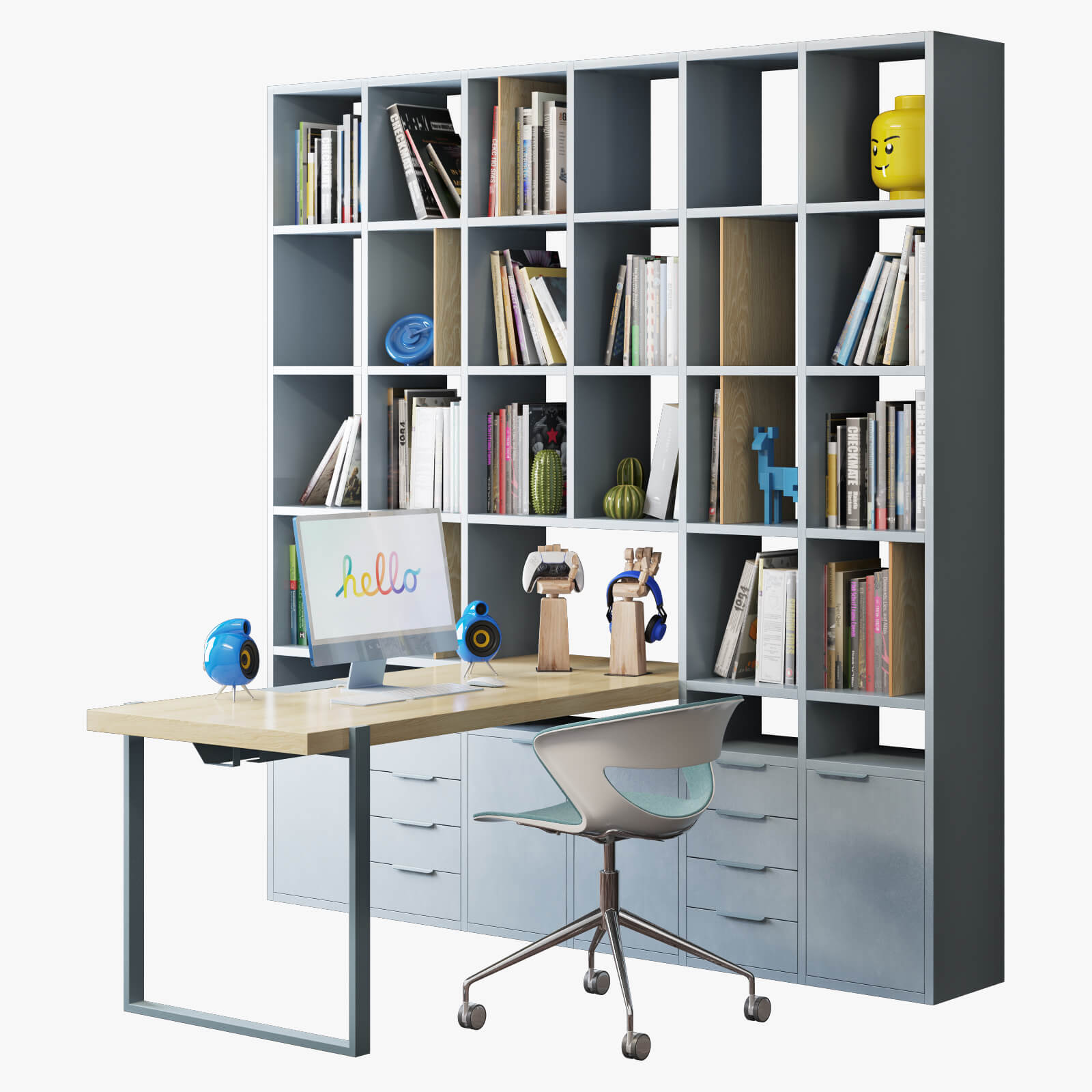 Workplace Set 002 - 3D Model by sta_84