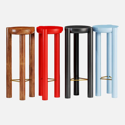 Yet Design Studio Pillar Bar Stool - 3D Model by sta_84