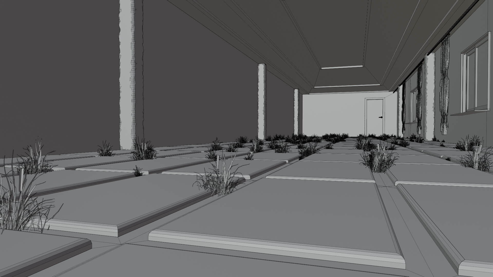Dirty Hallway - 3D Model by stadiums3d