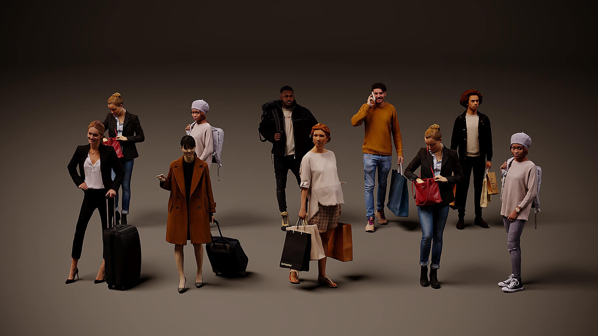 A Collection of People in Random Poses X20 - 3D Model by Stalker2025