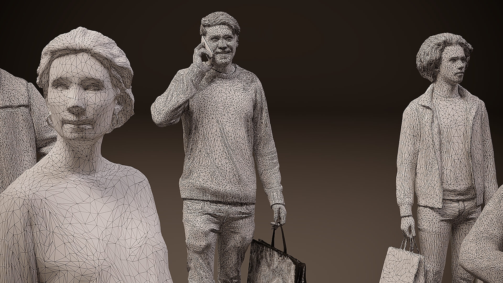 A Collection of People in Random Poses X20 - 3D Model by Stalker2025