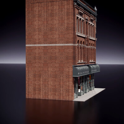 Brick Building - 3D Model by Stalker2025