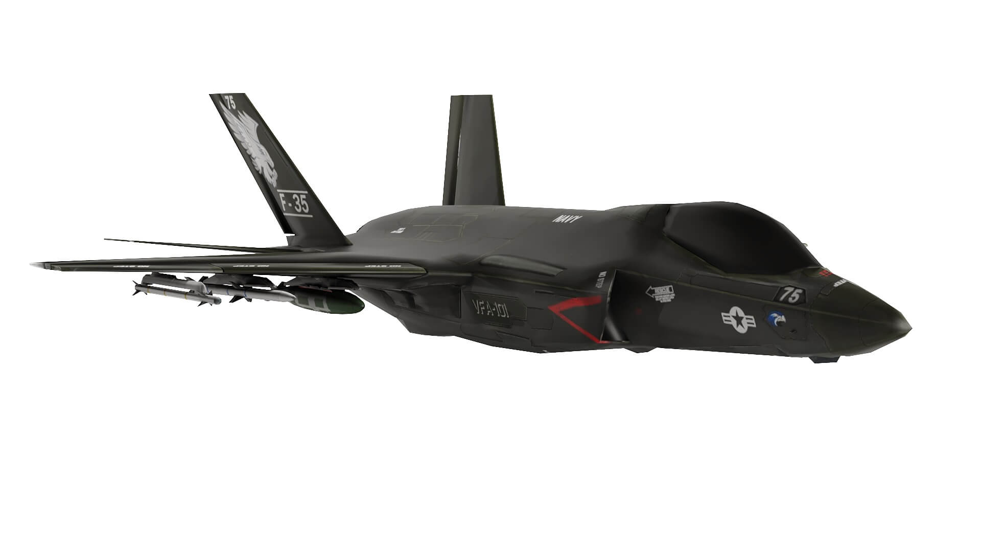 F35 Game Ready Low-Poly 3D Model by Stalker2025