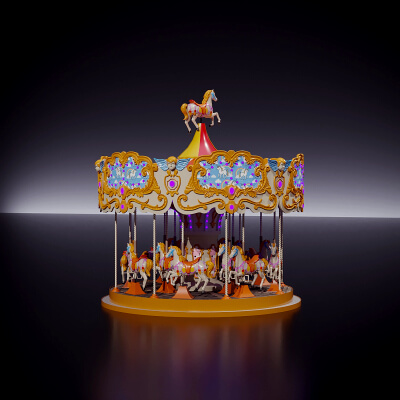Horse Carousel - 3D Model by Stalker2025