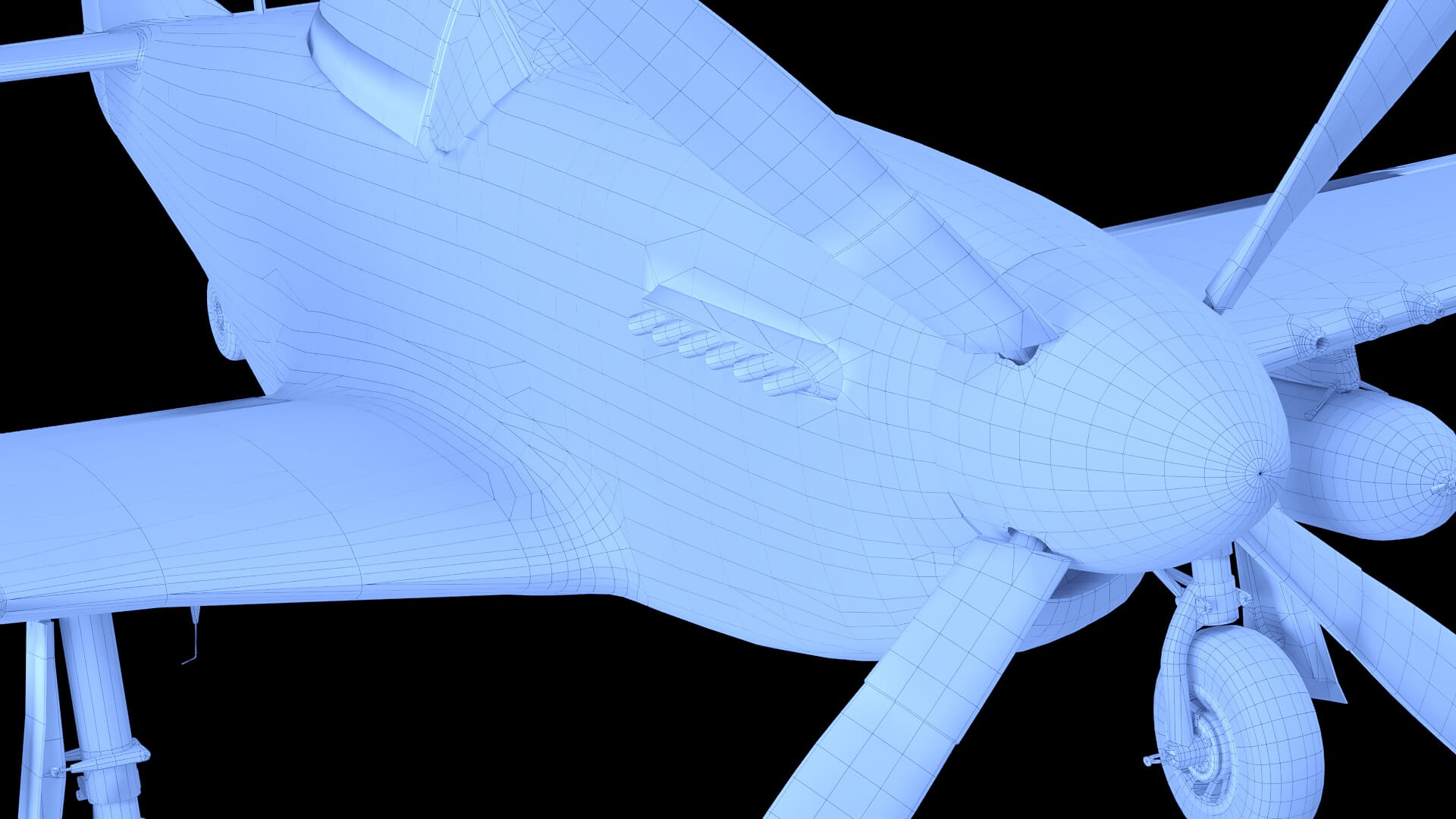 P51D Mustang Low-Poly 3D Model by Stalker2025