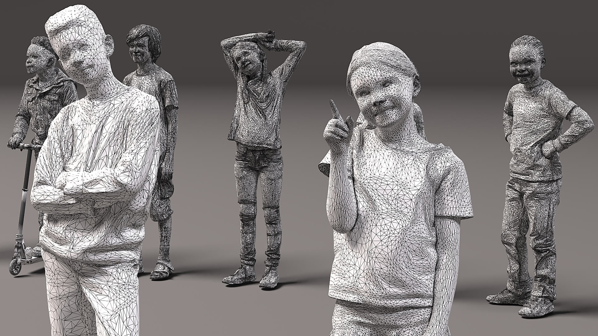 People for the Crowd and Background - 3D Model by Stalker2025