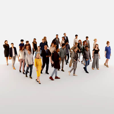 People in Clothes 01 - 3D Model by Stalker2025