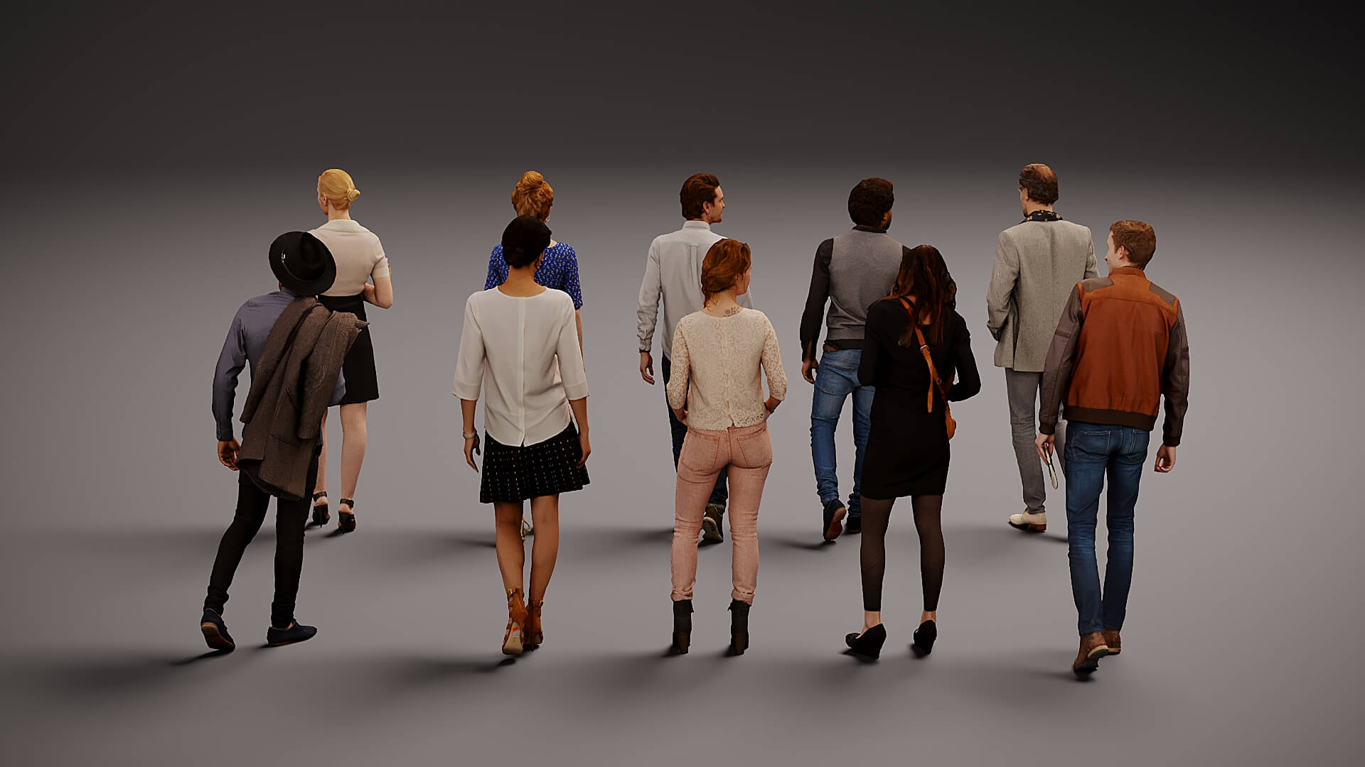 People in Seated Poses 4 - 3D Model by Stalker2025