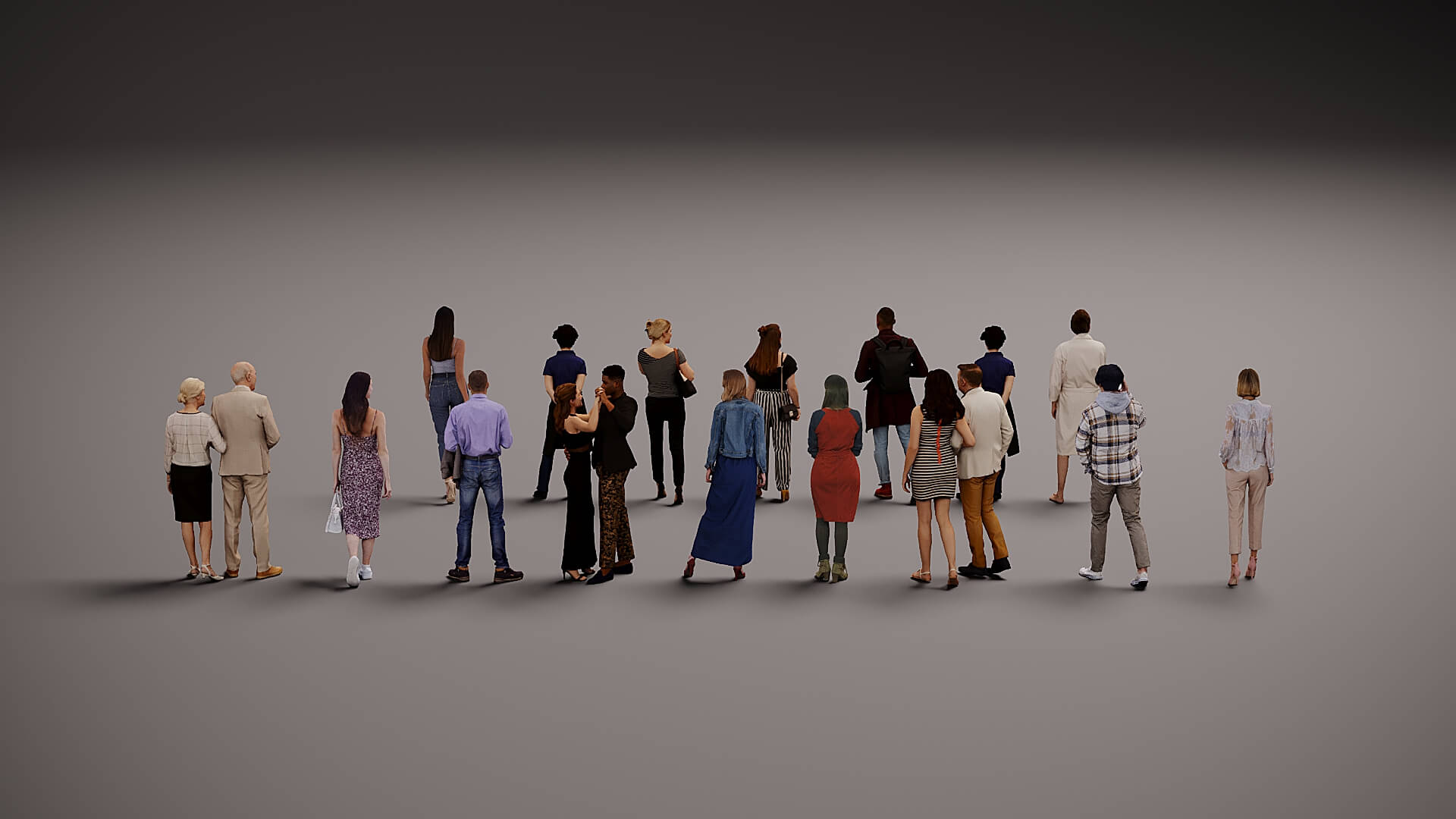 People Set X4 - Free 3D Model by Stalker2025