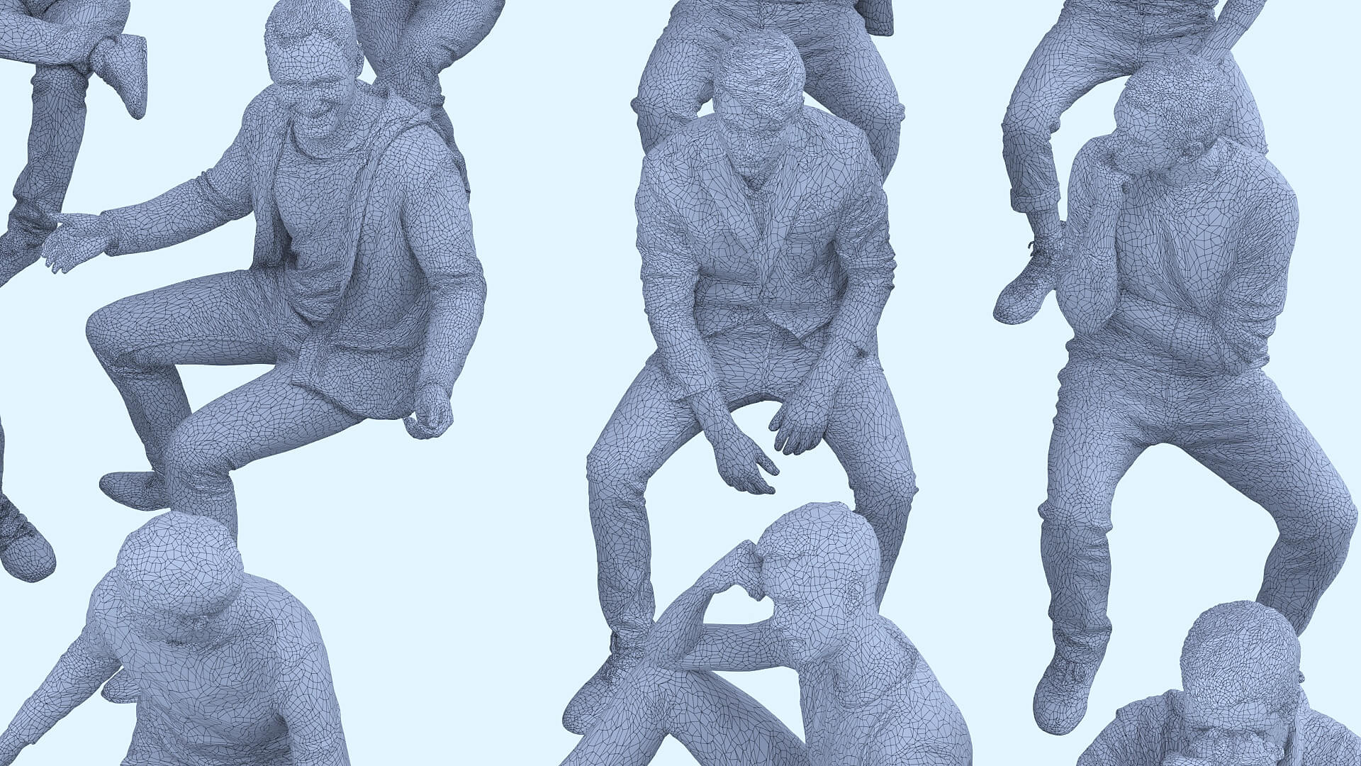 Sitting People - 3D Model by Stalker2025