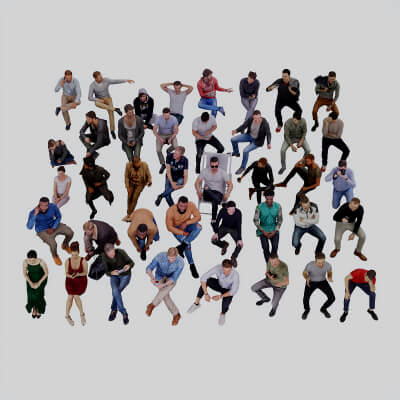 Sitting People - 3D Model by Stalker2025