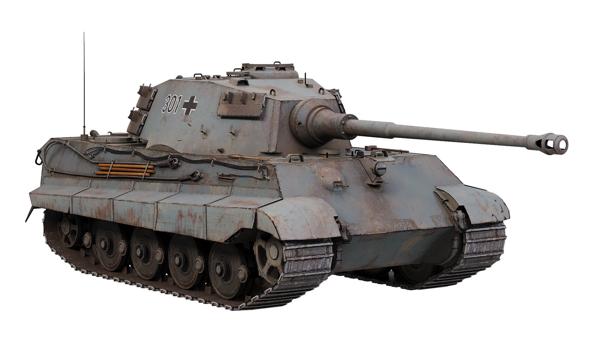 Tiger II Tank - 3D Model by Stalker2025