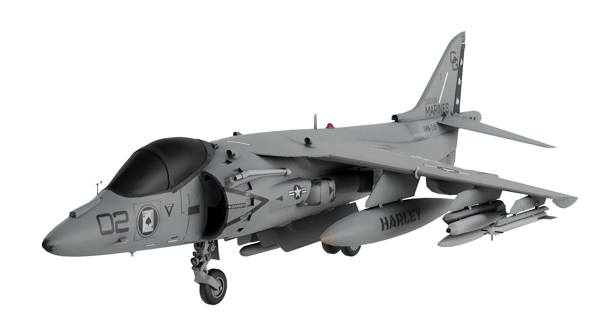 USMC AV-8B Super Harrier II Low-Poly 3D Model by Stalker2025