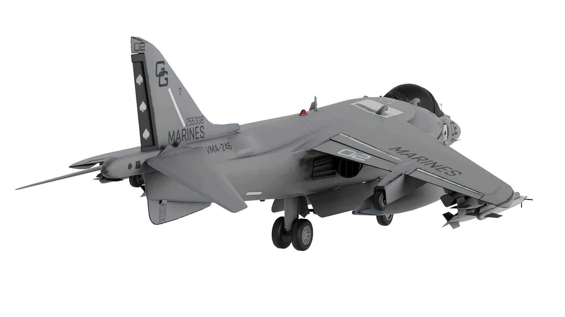 USMC AV-8B Super Harrier II Low-Poly 3D Model by Stalker2025