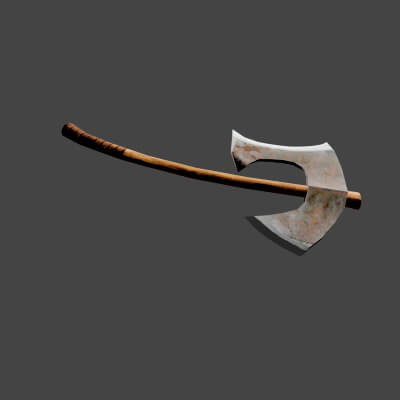 One-Handed Battle Axe 3D Model by Stangil44