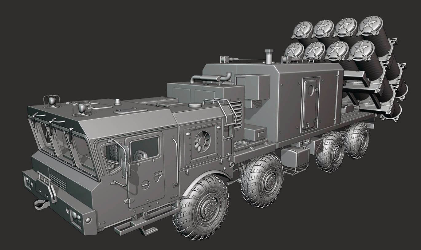 Bastion Coastal Missile System - 3D Model by Stanis3DSV