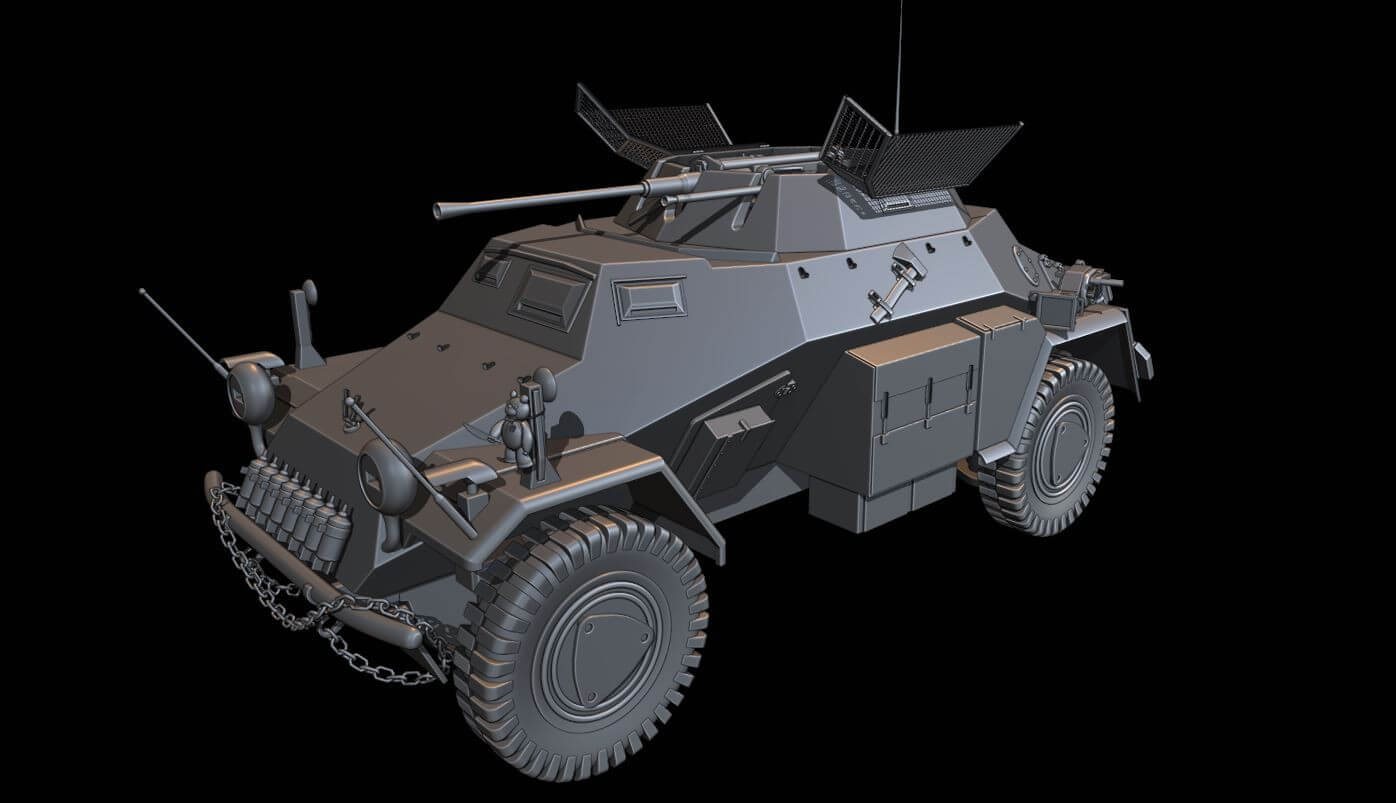 SDKFZ 222 Truck - 3D Model by Stanis3DSV
