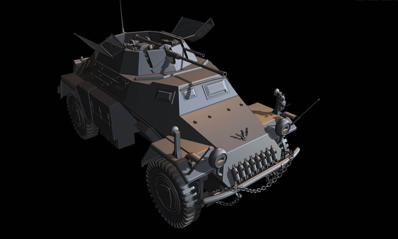 SDKFZ 222 Truck - 3D Model by Stanis3DSV