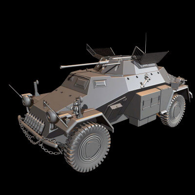 SDKFZ 222 Truck - 3D Model by Stanis3DSV