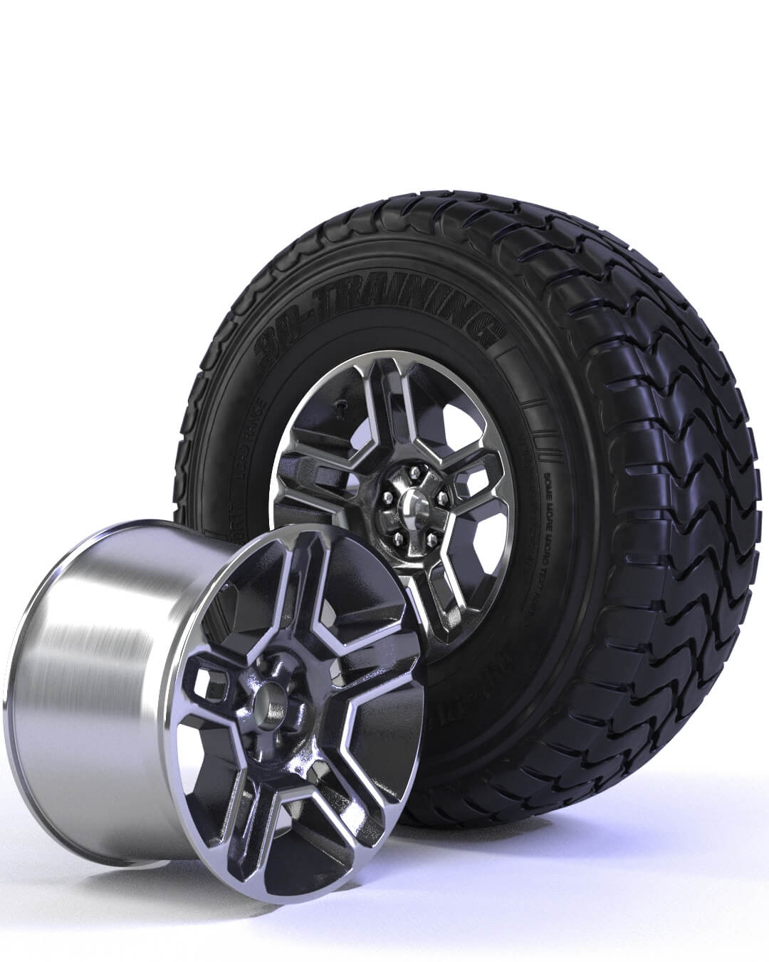 Tire and rim 3D Render, Digital Art by starckds