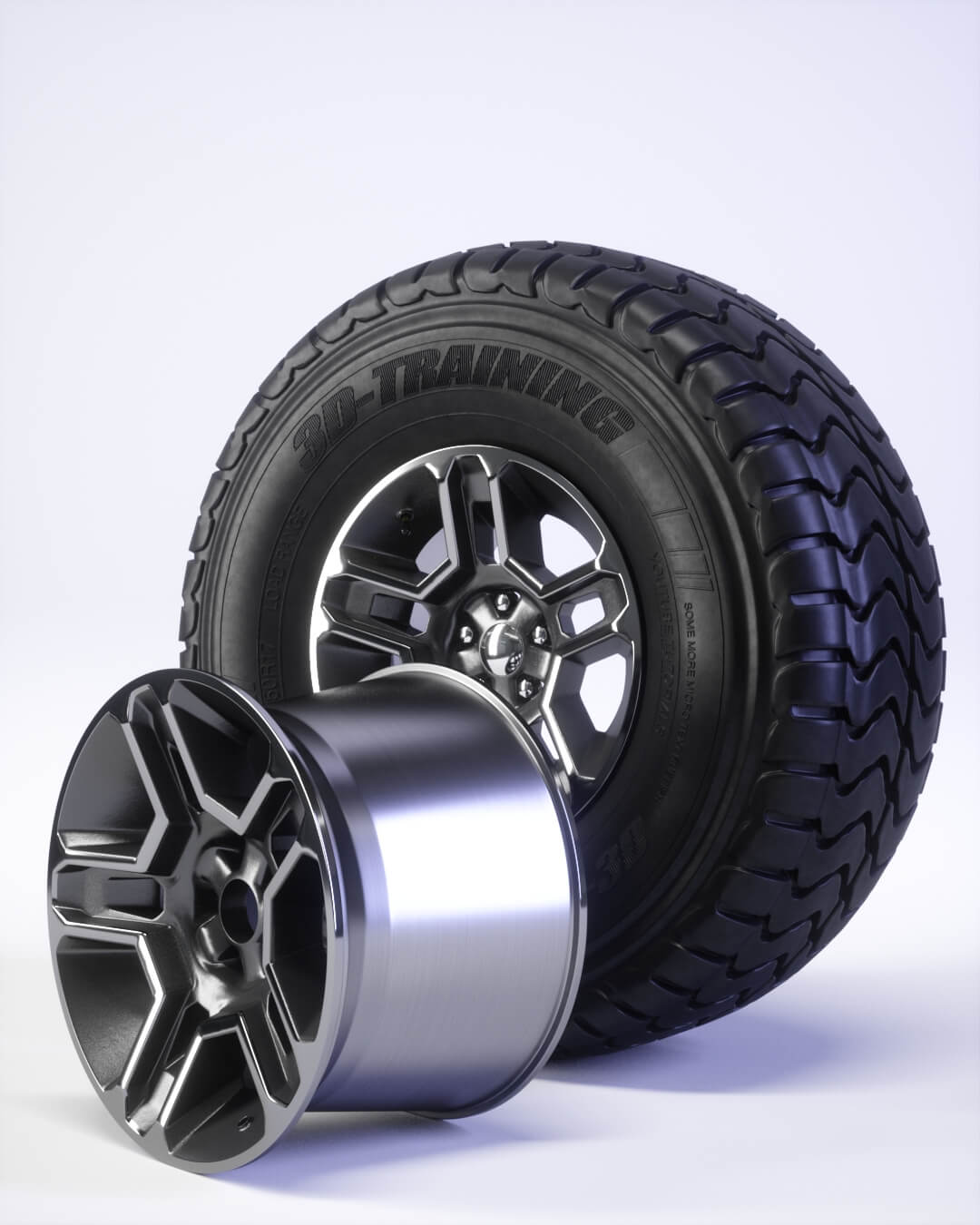 Tire and rim 3D Render, Digital Art by starckds