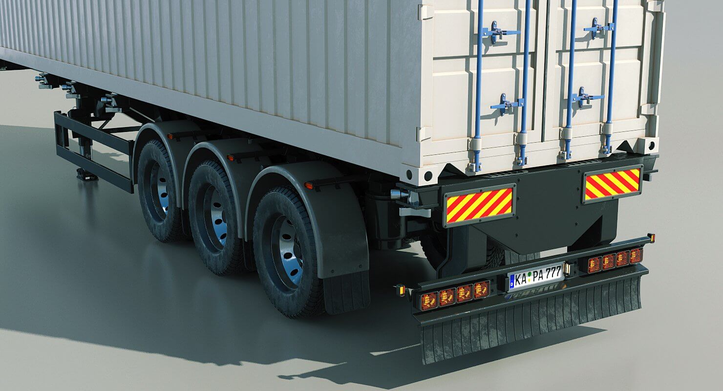 Scania Truck R580 With Container Refrigerator - 3D Model by Stb3D