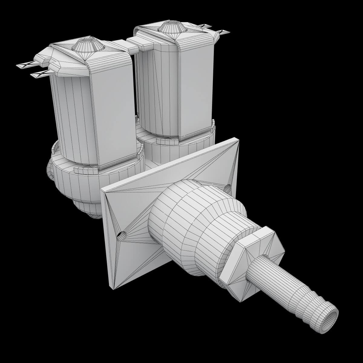 Solenoid Valve Block - Free 3D Model by Stb3D