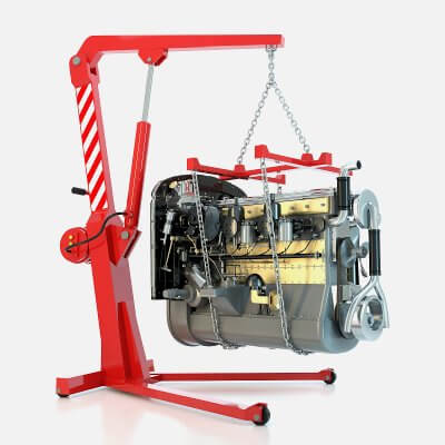 Workshop Crane With Engine - 3D Model by Stb3D