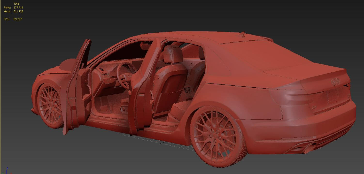 Audi A4 2016-2019 3D Model by StellarValor