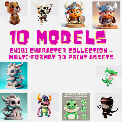 Cartoon Cuties Pack – 10 Stylized 3D Characters & by StellarValor