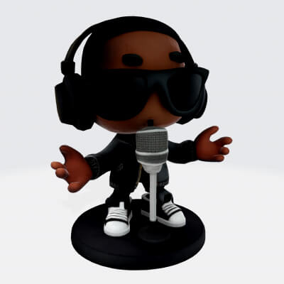 Cool Rapper Character 3D Model Ready for 3D Printing by StellarValor