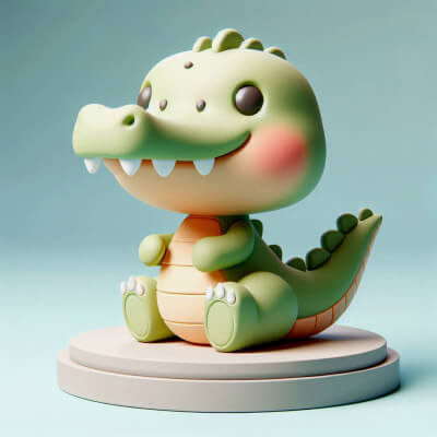Cute Croco Cartoon – High-Quality 3D Printable Model by StellarValor