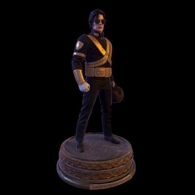 Michael Jackson PBR Pop King 1996 Monument Statue - 3D Model by ...