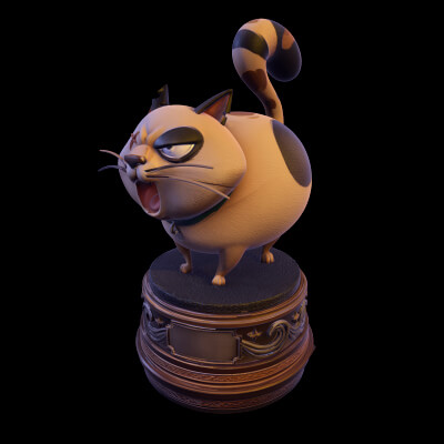 Realistic Angry Calico Cartoon Cat Animated Series Pet - 3D Model by ...
