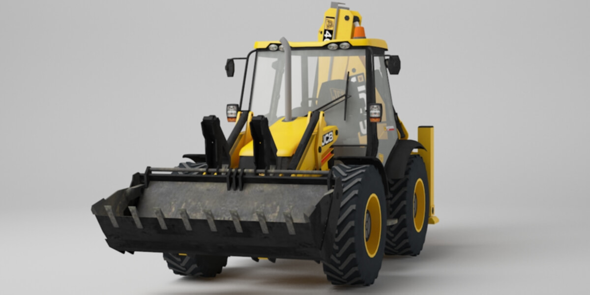 Backhoe JCB Loader - 3D Model by StellarValor