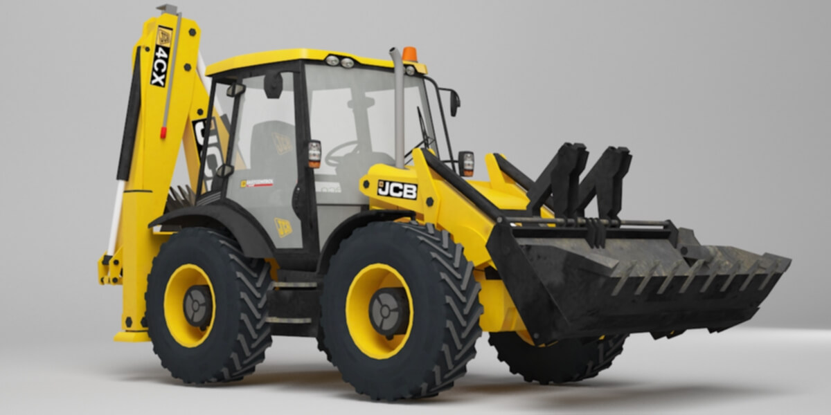 Backhoe JCB Loader - 3D Model by StellarValor