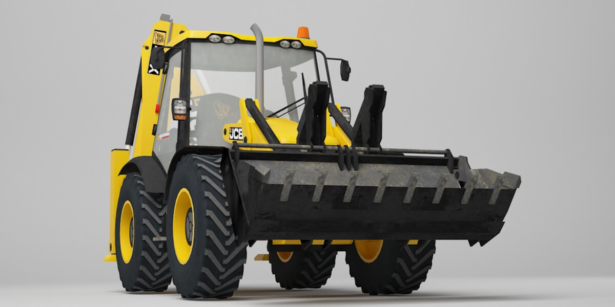 Backhoe JCB Loader - 3D Model by StellarValor