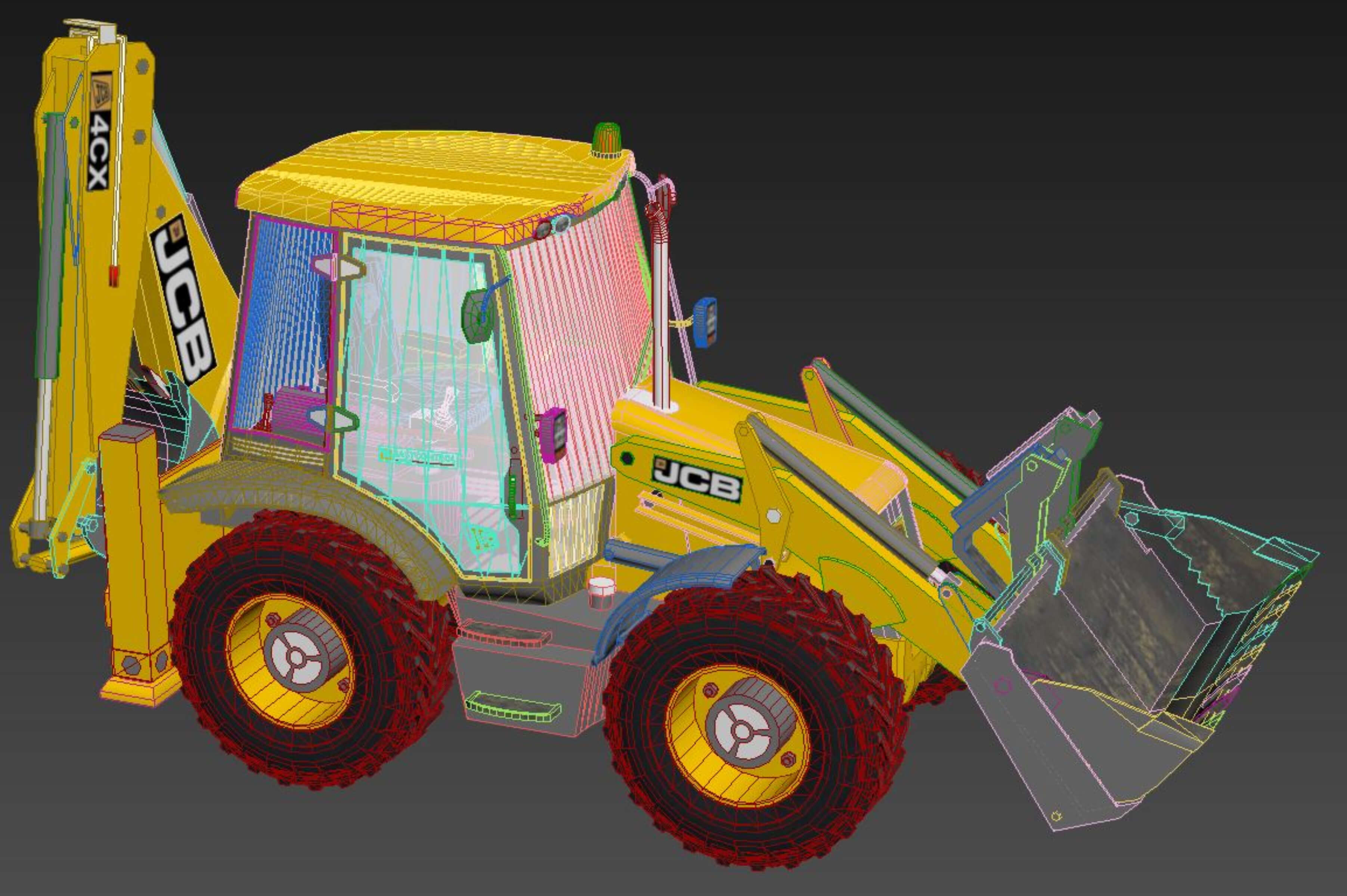 Backhoe JCB Loader - 3D Model by StellarValor