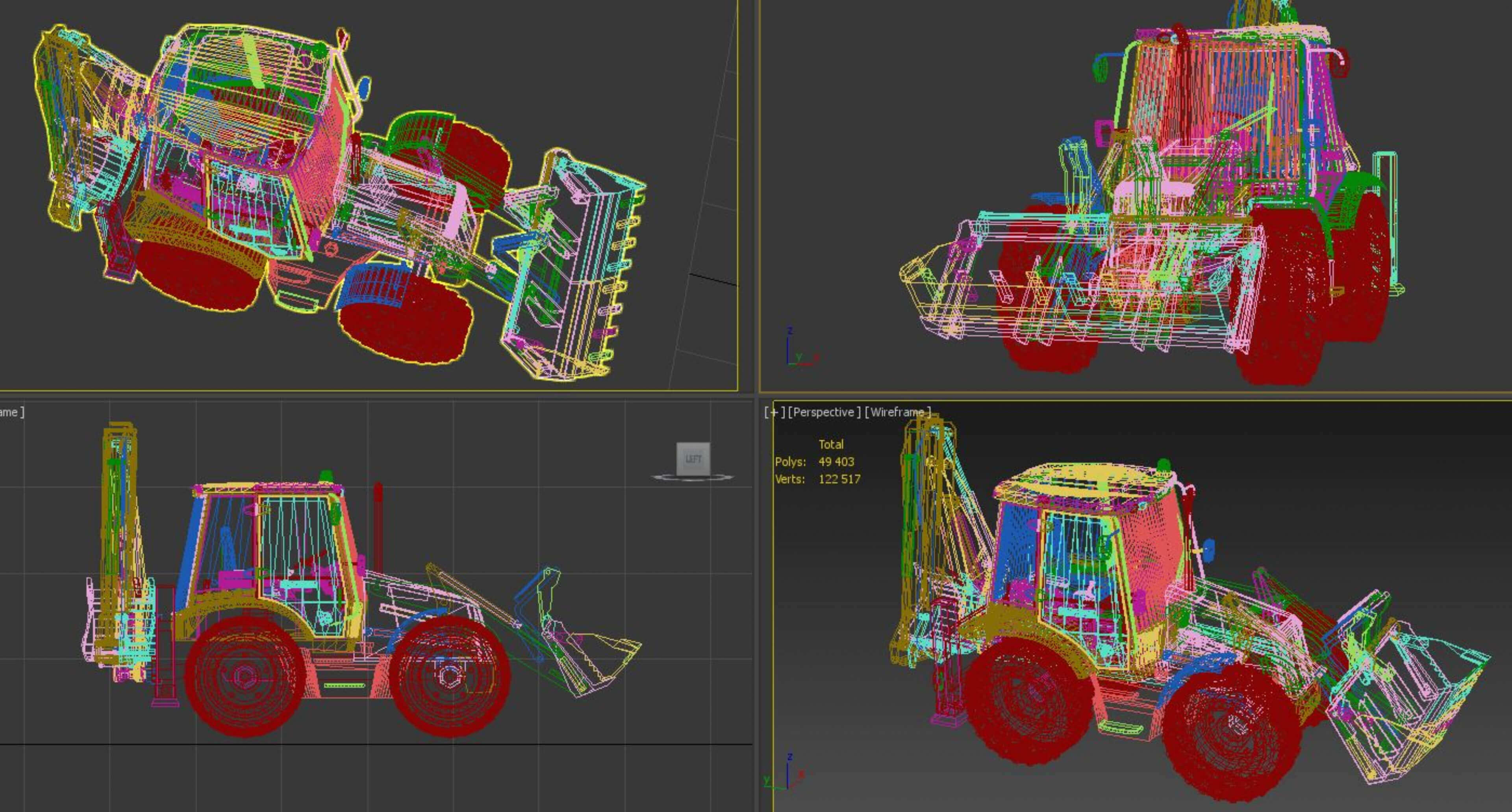 Backhoe JCB Loader - 3D Model by StellarValor