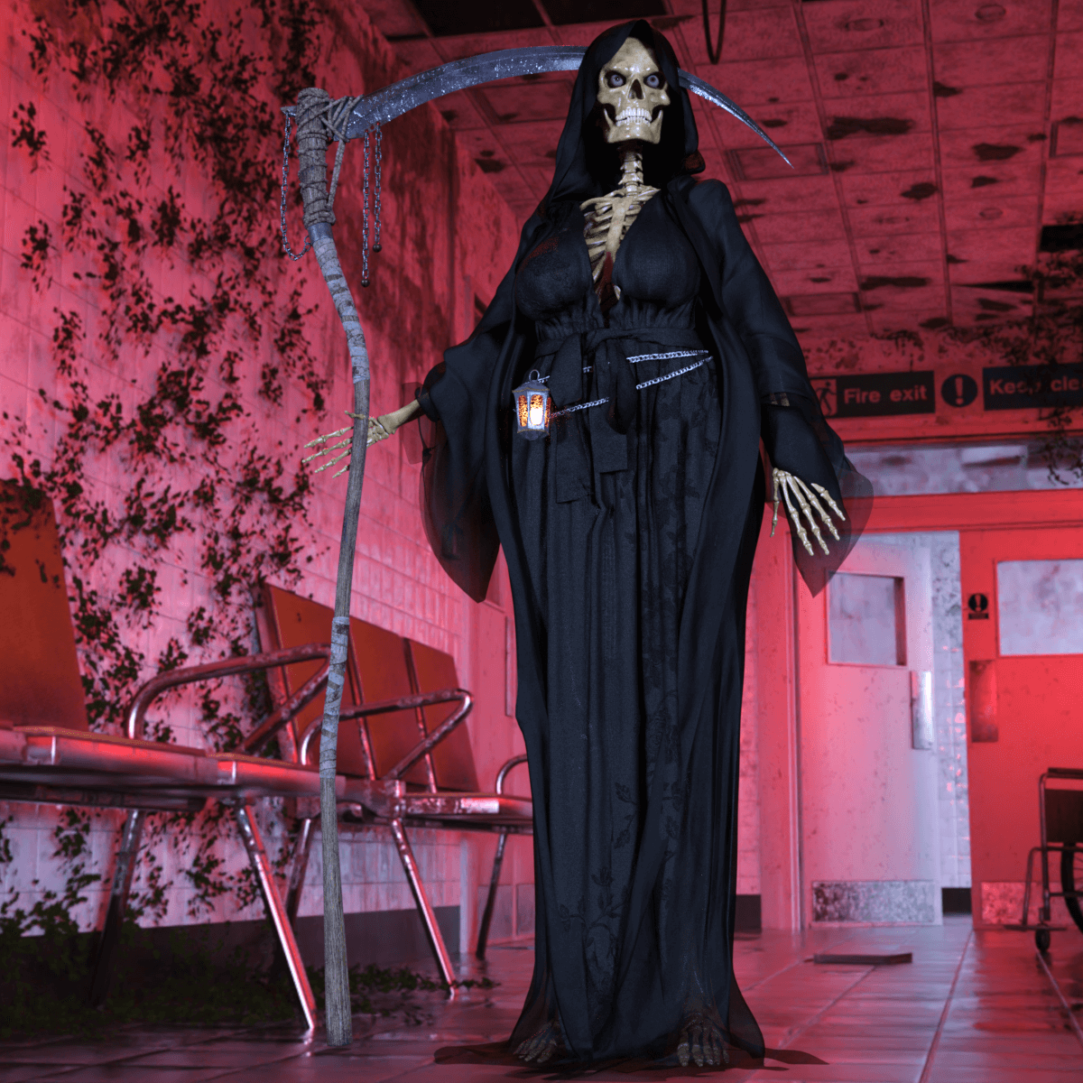 skalet woman 3D Render, Digital Art by stephan1977