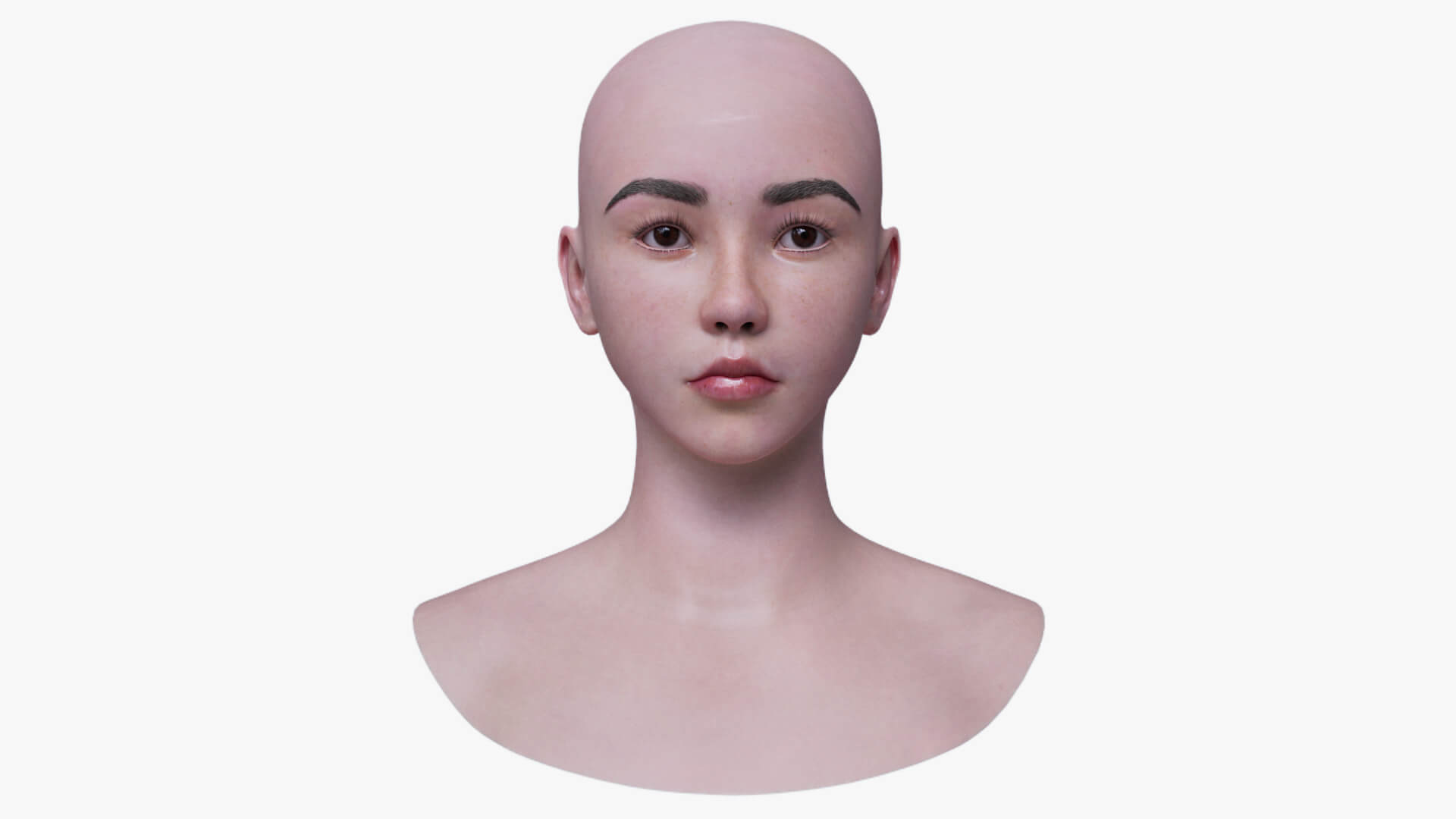 Asian Female Head With Unreal Metahuman Topology V2 - 3D Model by ...