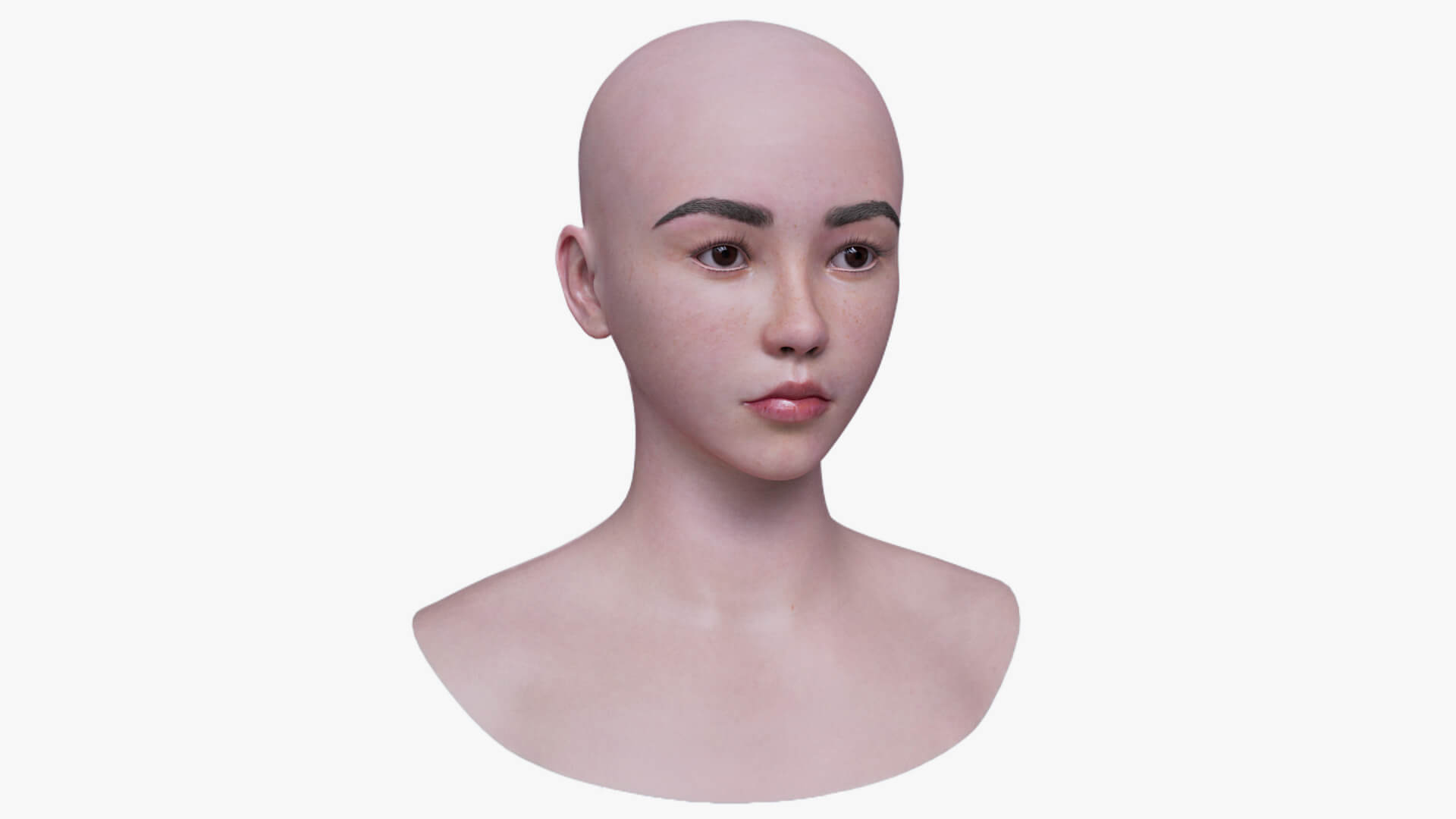 Asian Female Head Base Mesh Metahuman Topology V2 - 3D Model by ...