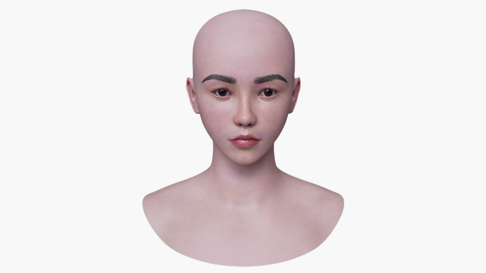 Asian Female Head Base Mesh Metahuman Topology V2 - 3D Model by ...