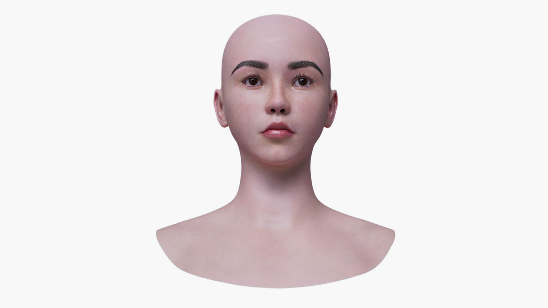 Asian Female Head Base Mesh Metahuman Topology V2 - 3D Model by ...